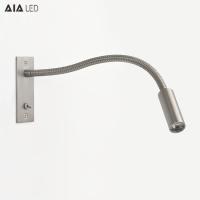 China Good quality recessed mounted 3W reading wall lamp hotel led flexible arm bedside reading light for house decoration for sale