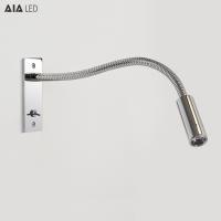 China Good quality recessed mounted 3W reading wall lamp hotel led flexible arm bedside reading light for house decoration for sale