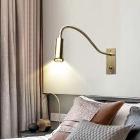 China Good quality recessed mounted 3W reading wall lamp hotel led flexible arm bedside reading light for house decoration for sale