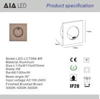 China Square modern 350degree flexibility gold reading light 3W headboard wall lamp led bedside lamps for luxurious for sale