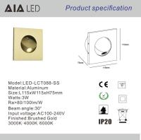 China Square modern 350degree flexibility gold reading light 3W headboard wall lamp led bedside lamps for luxurious for sale