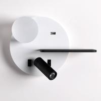 China Bedside reading wall lamp acrylic ball USB wireless charger bedroom bed board light living Bedhead wall light for hotel for sale