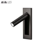 China Recessed mounted any finish reading wall light 3W led wall lamp led reading bedside lights for sale