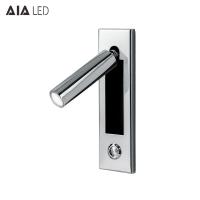 China Contemporary embedded mounted Gold Brushed led wall lamps 3W led wall light led reading bedside wall light for sale