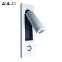 China Contemporary embedded mounted Gold Brushed led wall lamps 3W led wall light led reading bedside wall light for sale