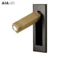 China Rotating Recessed mounted bed sides light 3W led bed lighting reading light bed head wall lamp for sale