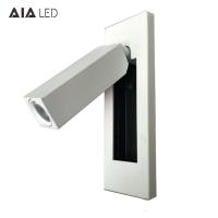 China Rotating Recessed mounted bed sides light 3W led bed lighting reading light bed head wall lamp for sale