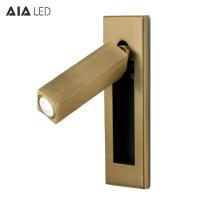 China Rotating Recessed mounted bed sides light 3W led bed lighting reading light bed head wall lamp for sale