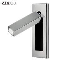 China Rotating Recessed mounted bed sides light 3W led bed lighting reading light bed head wall lamp for sale
