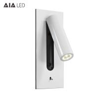 China Adjustable stainless steel flexible LED headboard reading light modern aluminum hotel bedside wall light bed wall lamp for sale