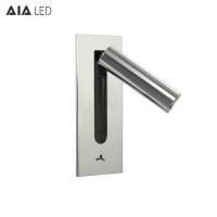 China Adjustable stainless steel flexible LED headboard reading light modern aluminum hotel bedside wall light bed wall lamp for sale