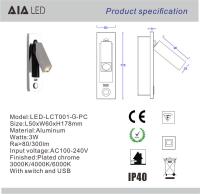 China impaction hotel wall light with usb port 3W usb book lighting rechargeable headboard led bed wall light for sale