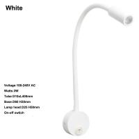China 3W manufacturer Snake lamp Bedside Reading wall lamp Hotel Headboard lighting bed Wall Lamp Gooseneck Light for sale