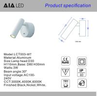 China Wall mounted european style BJB switch 3W led reading wall light bedside indoor led headboard wall light for sale