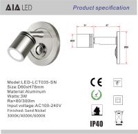 China 3W Wall Lamp For Living Room Bedside Hotel Modern Angle Adjustable Wall Decoration Wall Reading Light With Push Button for sale