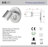 China 3W Wall Lamp For Living Room Bedside Hotel Modern Angle Adjustable Wall Decoration Wall Reading Light With Push Button for sale