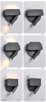 China Wall lamp modern bedroom study lens acrylic shade wall light led simple living room lamp creative hotel bed for sale