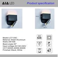 China Wall lamp modern bedroom study lens acrylic shade wall light led simple living room lamp creative hotel bed for sale