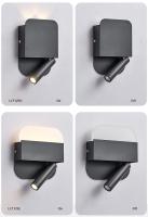 China Wall lamp modern bedroom study lens acrylic shade wall light led simple living room lamp creative hotel bed for sale