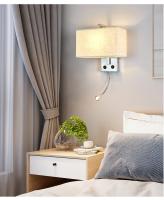 China E27 holder wall lamp Chinese style with switch bedside wall lamp square reading wall light villa hotel project for sale