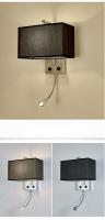 China E27 holder wall lamp Chinese style with switch bedside wall lamp square reading wall light villa hotel project for sale