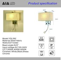 China E27 holder wall lamp Chinese style with switch bedside wall lamp square reading wall light villa hotel project for sale