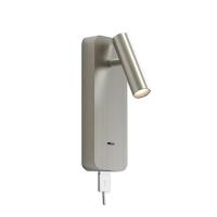 China Adjustable cylinder bed reading wall lamp bedside light USB flexible headboard spot light for hotel villa project for sale