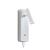 China Adjustable cylinder bed reading wall lamp bedside light USB flexible headboard spot light for hotel villa project for sale