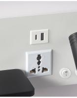 China Multifunctional hotel villa apartment reading wall lamp USB Type-C wireless charger socket bedside light bedroom lamp for sale
