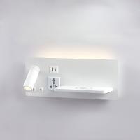 China Multifunctional hotel villa apartment reading wall lamp USB Type-C wireless charger socket bedside light bedroom lamp for sale