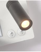 China Multifunctional hotel villa apartment reading wall lamp USB Type-C wireless charger socket bedside light bedroom lamp for sale
