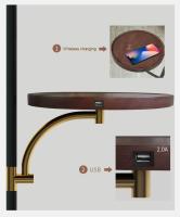 China IP20 USB wireless charging floor light led floor lamp for led floor light/indoor table floor lighting for apartment for sale
