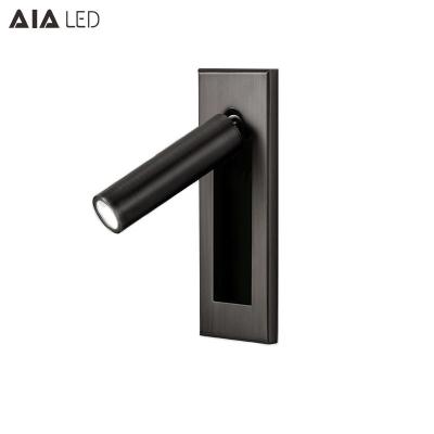 China Rotating embed mounted modern LED reading wall light/bedside wall light headboard wall light for sale