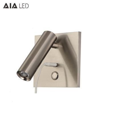 China Surface mounted USB LED headboard wall light/Interior led bed wall light bedside wall light for hotel for sale