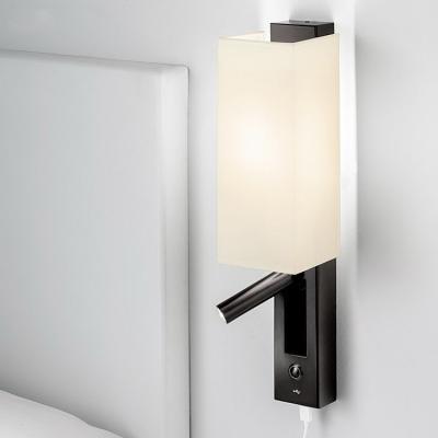 China Classical fabric shade flexible reading wall lamp & inside bed wall light headboard wall light for hotel guest room for sale