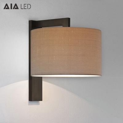 China Wall mounted fabric shade headboard wall light reading wall light & Indoor led bed wall light for luxurious hotel for sale