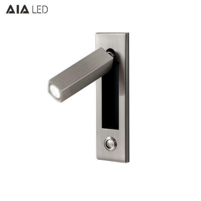 China Modern Nordic hotel project reading wall lamp LED 360 degree rotating adjustable bedside LED wall light European quality for sale