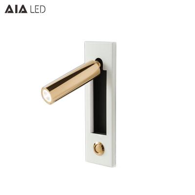 China Nordic simple hotel custom room bedroom bed board wall light reading wall lamp bedside wall lamp embedded manufacturer for sale