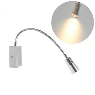China IP40 rectangle wall mounted headboard wall lamp indoor 3W LED reading wall light for bedside for sale