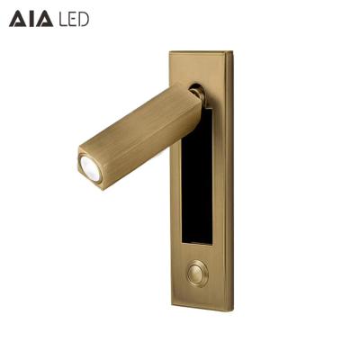 China Contemporary adjustable led reading wall light bedside wall light bed reading lamp for sale
