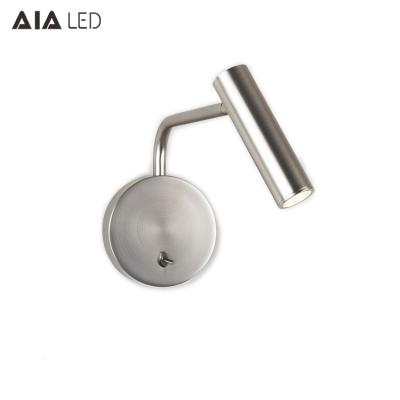 China Gold led headboard wall light/rotate led bedside wall light/led bed reading wall light for hotel for sale