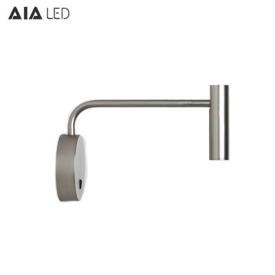 China Surface mounted gold led headboard wall light/led bed reading light/led bedside reading wall light for sale