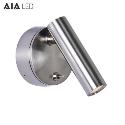 China Indoor Silver bedside LED wall lamp/led reading lamps headboard wall light for hotel rooms for sale