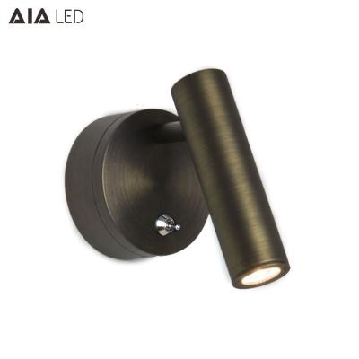 China Silver brush interiror IP20 headboard wall light surface mounted LED wall light for bedroom for sale