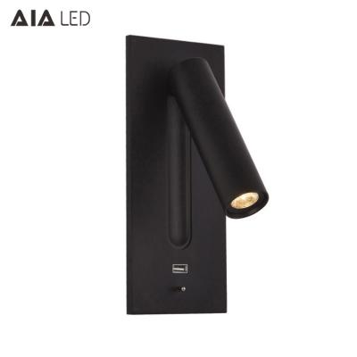 China Embed mounted headboard wall light USB LED bedside wall lamp/Interior led bed wall lamp for sale