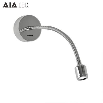 China Surface mounted flexible led headboard wall lamps adjustable 3W led reading wall lamps for sale