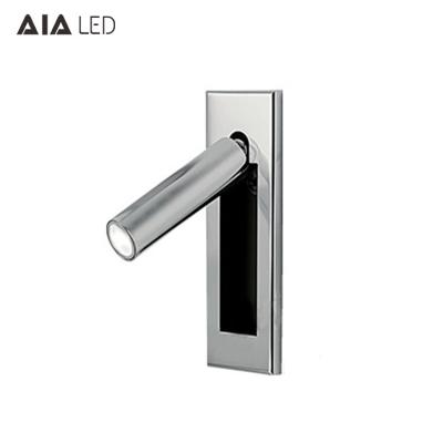 China Rotation type bedside reading light IP20 wall bedside wall light flexible 3W reading wall lamp for sale