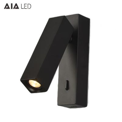 China flexible arm surface mounted headboard reading light/hotel led bedside reading light/led bed wall light for sale