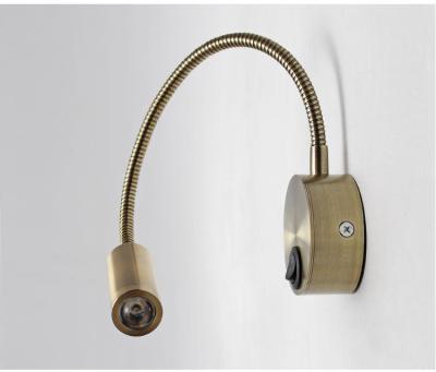 China IP40 wall mounted flexible led reading wall light USB 3W Indoor bedside wall light for villa project for sale