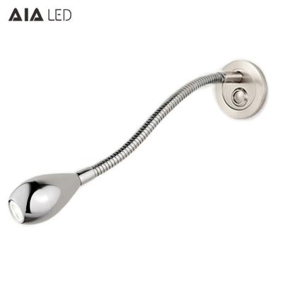 China IP40 recessed mounted flexible bedside led light 3W Indoor headboard wall light led reading light for hotel for sale